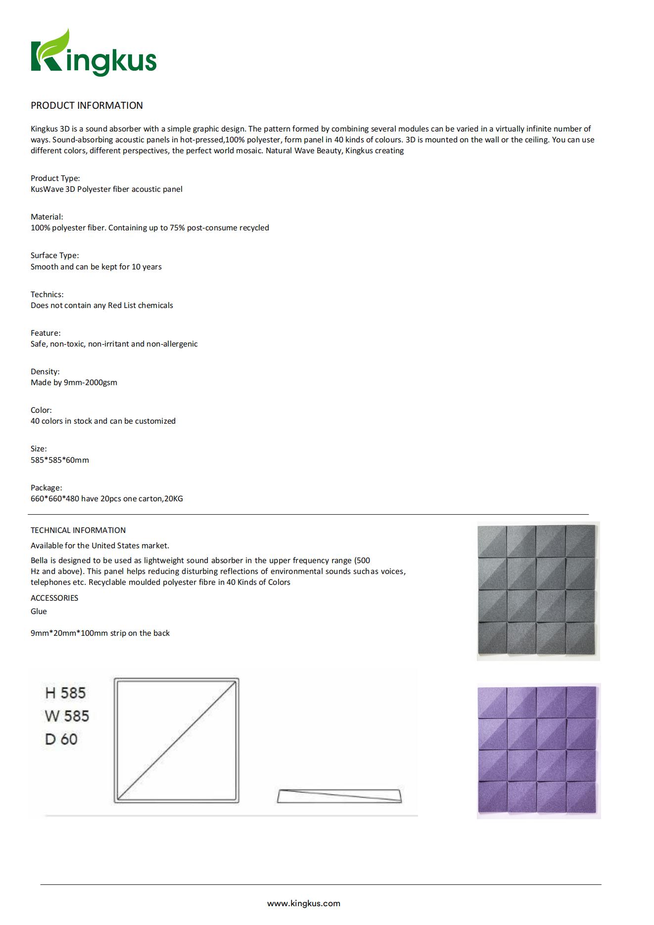 3D Bella - Acoustic Panel Manufacturer | Kingkus